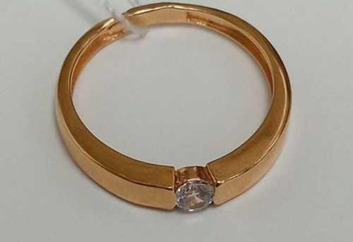 Золотое кольцо с фианитом (5390)