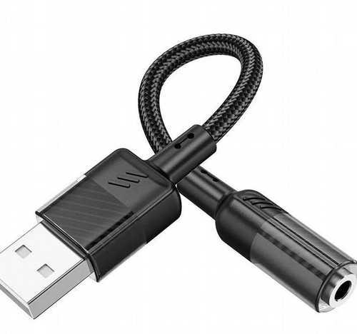 Переходник Hoco LS37 AUX / USB черный 15 см