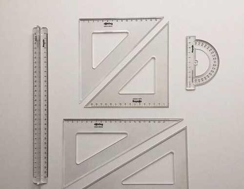 Линейка, угольники, транспортир Rotring