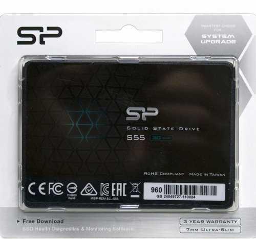 SSD Silicon Power S55 960Gb новые