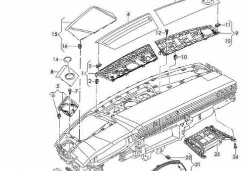 Audi A7 II Накладка для передней панели