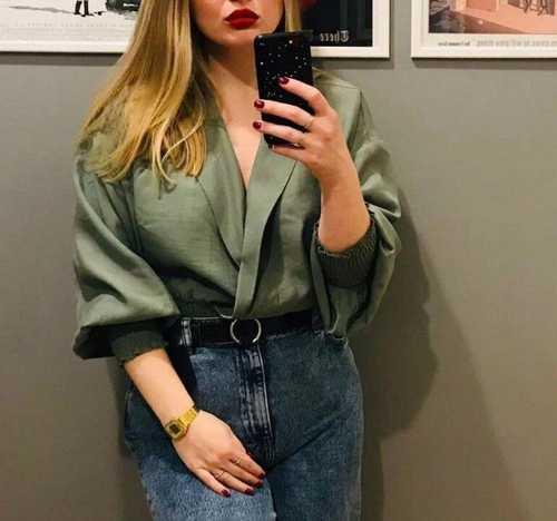 Блуза zara на резинке 46