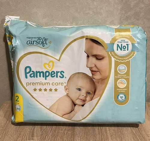 Подгузники Pampers premium care 2 размер