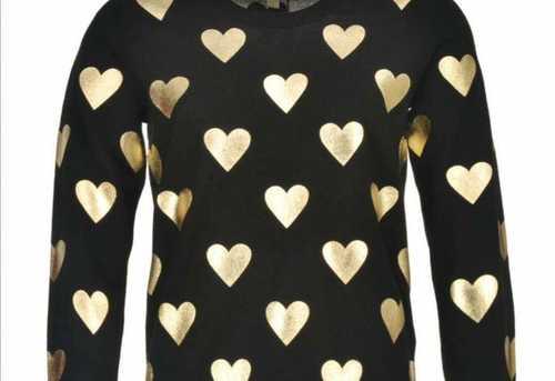 Тонкий шерстяной свитер burberry джемпер сердце 42