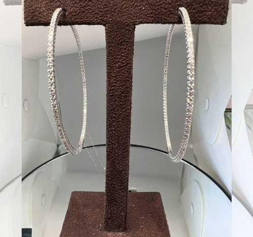 Серьги конго с бриллиантами 2.69 карат