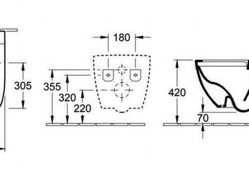 Унитаз Villeroy & Boch Antheus 4608R0R1 подвесной