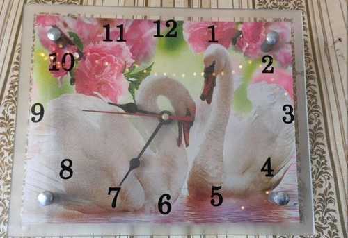 Часы настенные "Лебеди"