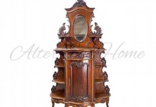 Антикварный шкаф С богатым резным декором 1860-Х Г