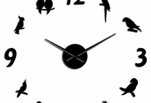 Часы настенные «Попугайчики» черные