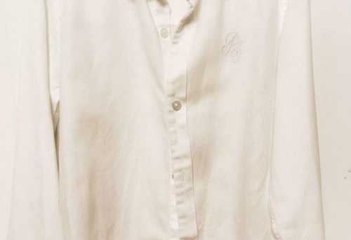 Рубашка белая тесненая на 9лет River island