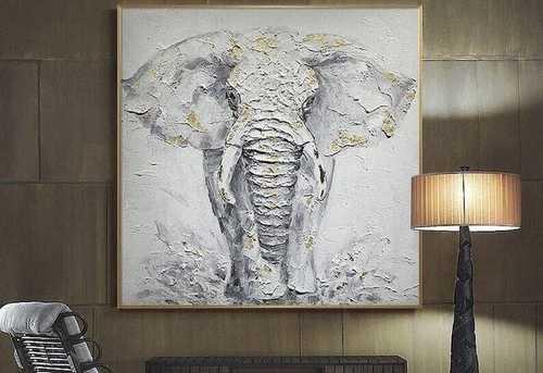 Слон Картины стильные в интерьер маслом на холсте