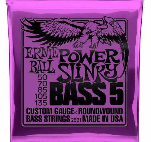 Струны Ernie Ball Power Slinky Bass 5-string 50-135 (2821)