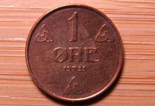 1 эре 1923 Норвегия крайне редкая монета