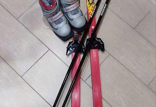 Беговые лыжи комплект 140/34 ботинки