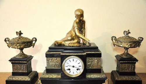 Винтажные бронзовые часы Lepine. Раритет. Париж