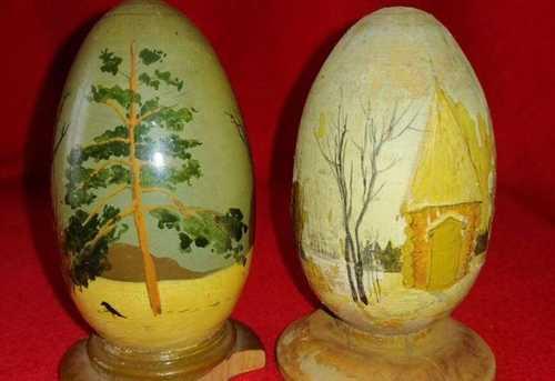Яйцо пасхальное деревянное СССР