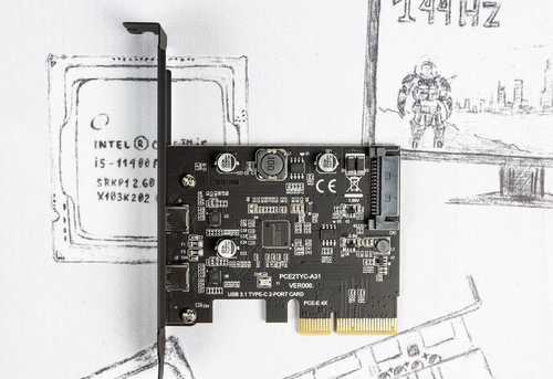 Контроллер USB 3.1 Gen 2 Type-С x2 ASM3142 PCIe