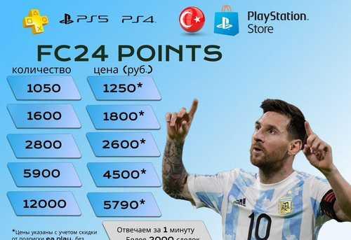 FC 24 points PS 4/5 fifa 24 ea play подписка