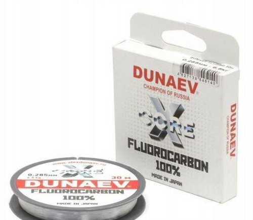 Леска Fluorocarbon 30м, 0.285мм, 6.8 кг "Dunaev"