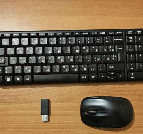 Беспроводная клавиатура и мышь logitech k220