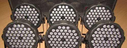 Светомузыка Стробоскопы 6шт LED Par54 Rgbw Mic DMX