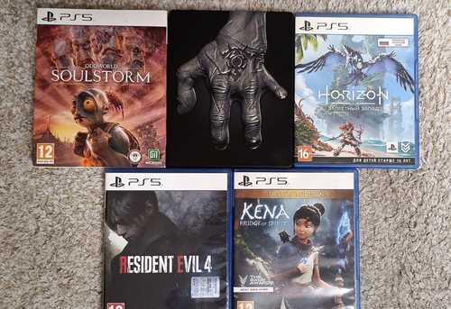 Диски PS5.Resident Evil 4,Horizon,Oddworld,Kena