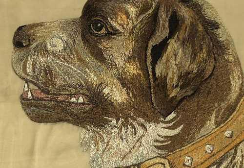 Вышивка старинная собака Е.Титова 1936 год