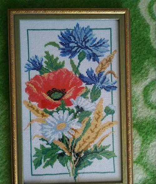 Картина крестиком «Полевые цветы»