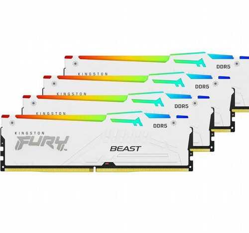 Память Kingston fury Beast White RGB 128 Gb