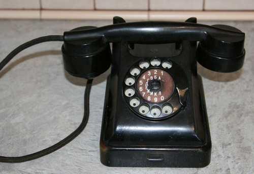 Карболитовый дисковый телефон VEF. 1950-60 гг