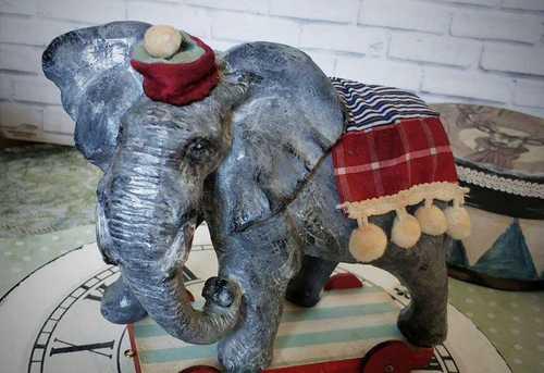 Интерьерная игрушка Слон винтажный