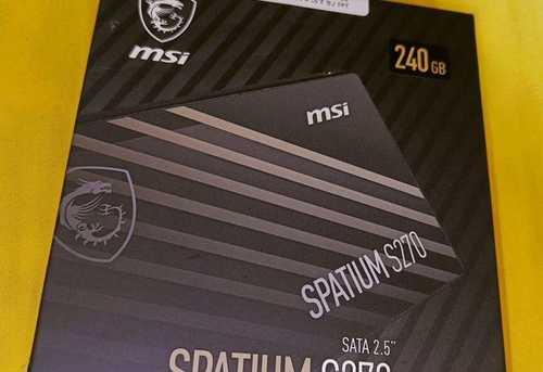 Новый SSD 240gb MSI Spatium S270 bS78-440N070-P83