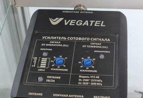 Усилитель 4G (репитер) Vegatel VT2-4G LED