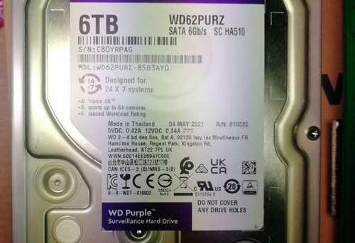 Жёсткий диск 6Тб Western Digital WD62purz
