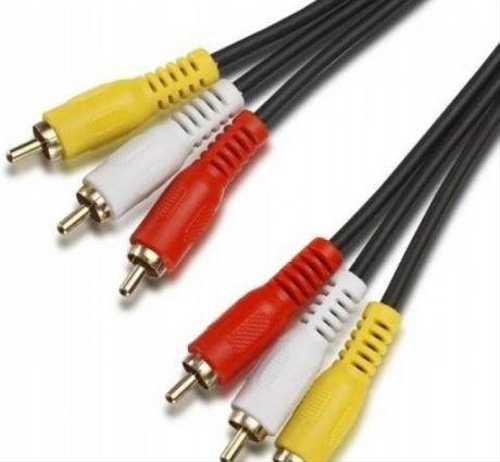 Кабель 3RCA(M) -3RCA(M) 1.8м (Черный)