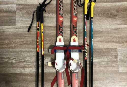 Детские лыжи Rossignol 110 см с палками