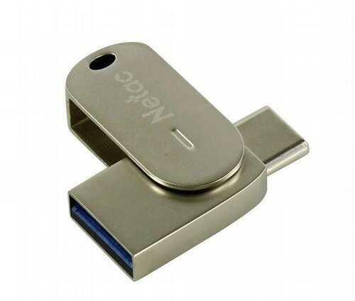 Флешка 32GB Netac USB 3.2 + Type-C (Metall)