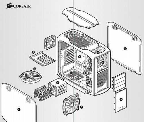 Корпус для пк Corsair Graphite 600T (Middle Tower)