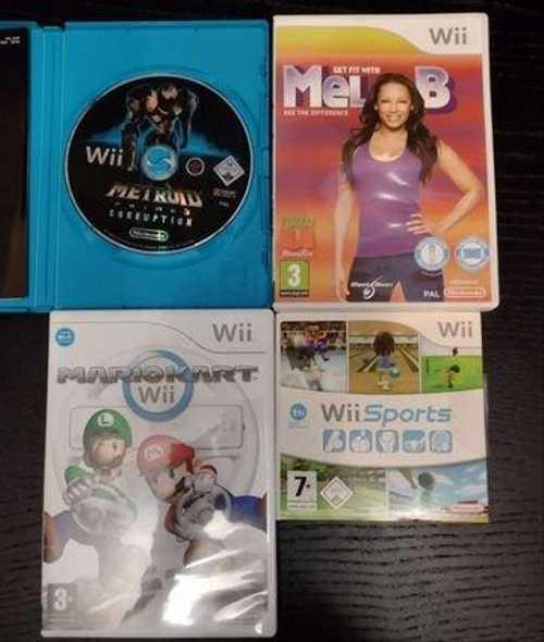 Игры Wii (Mario kart, Metroid, sports, fitness)