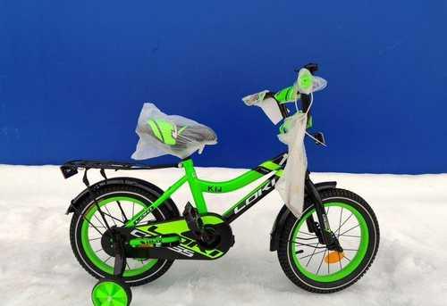 Велосипед детский 14 Loci cross зелёный