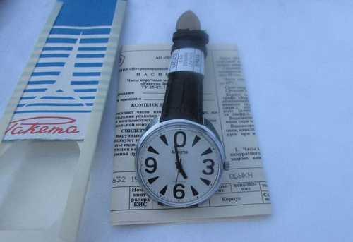Полный комплект:часы Ракета-BIG zero зеро СССР NOS