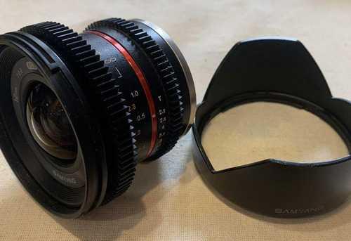 Объектив Samyang 12mm t 2.2 для Sony E