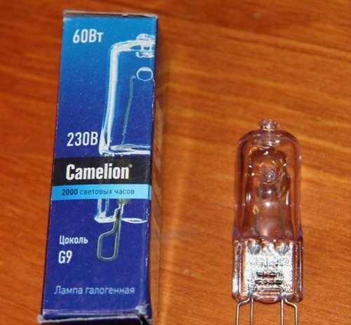 Лампочка Лампа галогенная Camelion 60 Вт цоколь G9