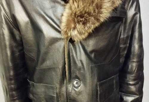 Кожаная куртка мужская на меху