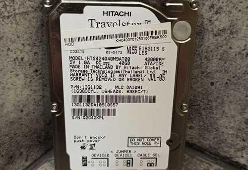 Жесткий диск IDE hitachi 40Gb 2'5