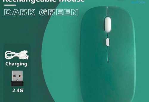Беспроводная Bluetooth мышь Macoron тёмно-зелёная