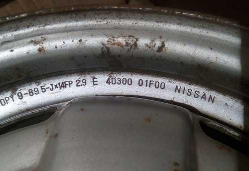 Штампованные диски r14 Nissan topy 9-89 5-Jх14FP 2