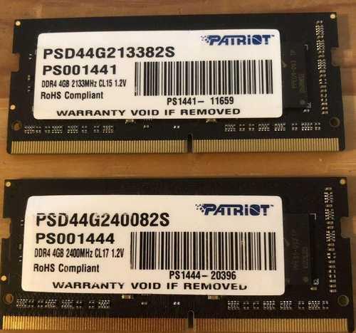 Для ноутбука DDR4 4GB одной планкой