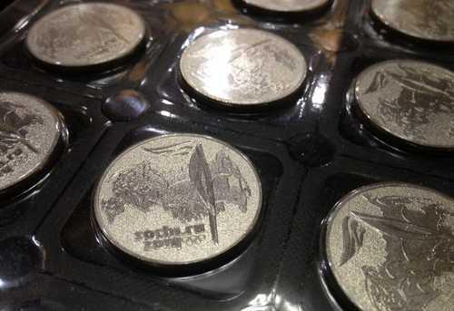 Монеты 25 р Сочи 2011-14г., в блистерах