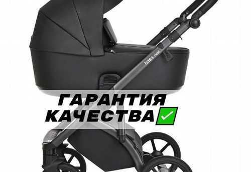 Коляска 2 в 1 Roan Bass Next Кожа Black/Black